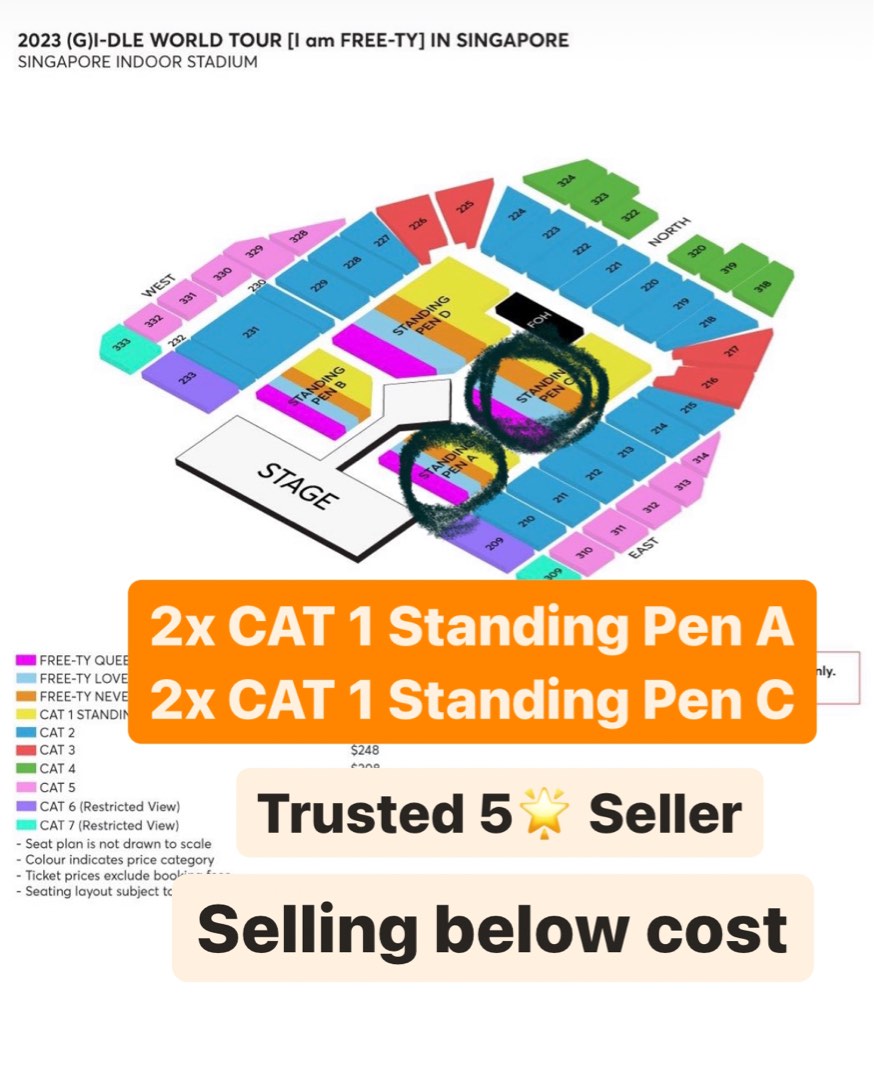 2x CAT 1 (G)I-DLE GIDLE WORLD TOUR [I am FREE-TY] Tickets, Tickets ...