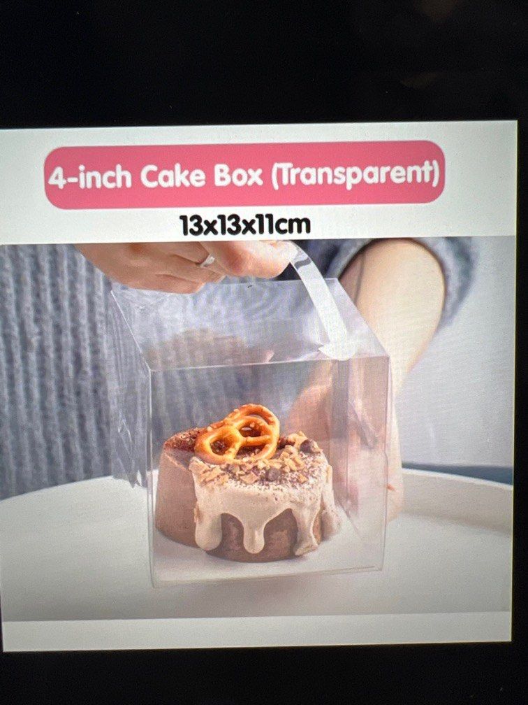 4 inch cake box, Furniture & Home Living, Kitchenware & Tableware ...