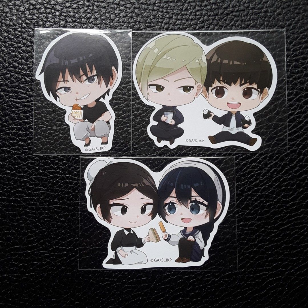 [$6 for all 3] JJK Jujutsu Kaisen Family Mart stickers (Toji, Nanami ...