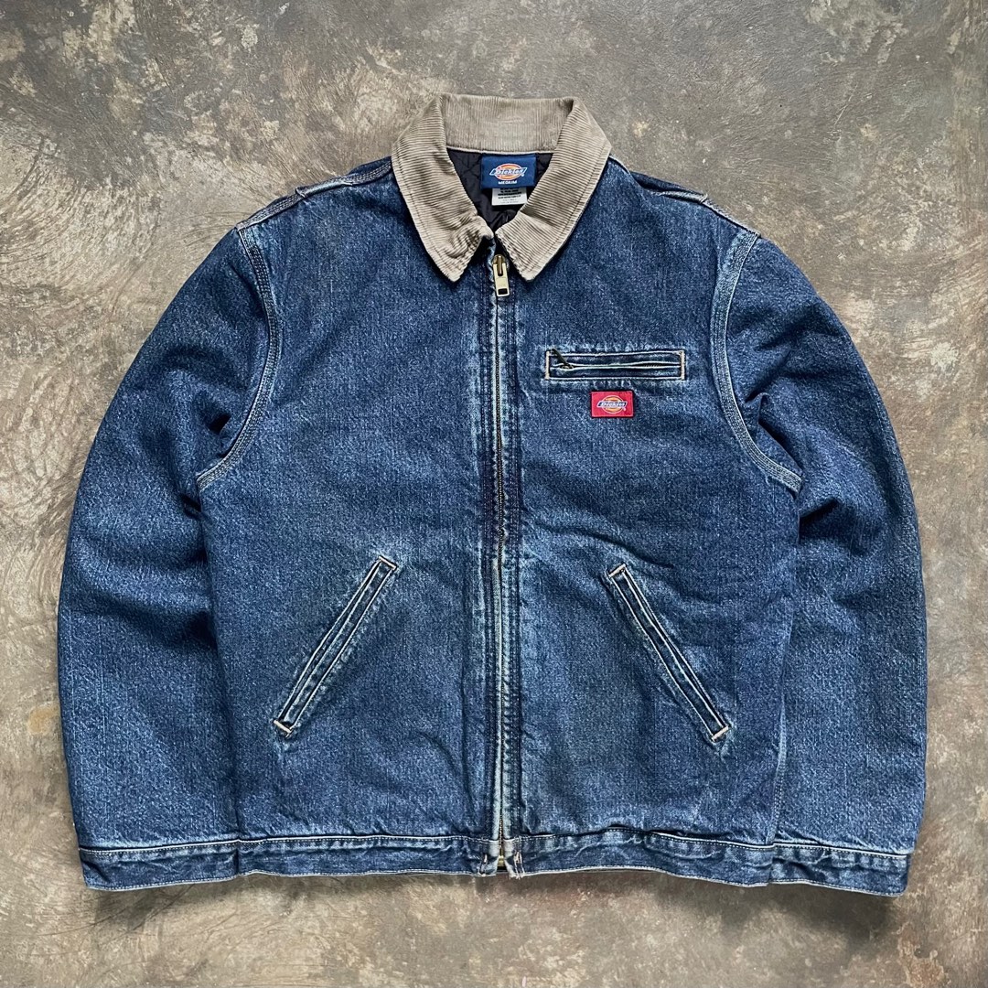 80s Dickies Denim Detroit Jacket (Quilted Lined), Men's Fashion, Coats ...