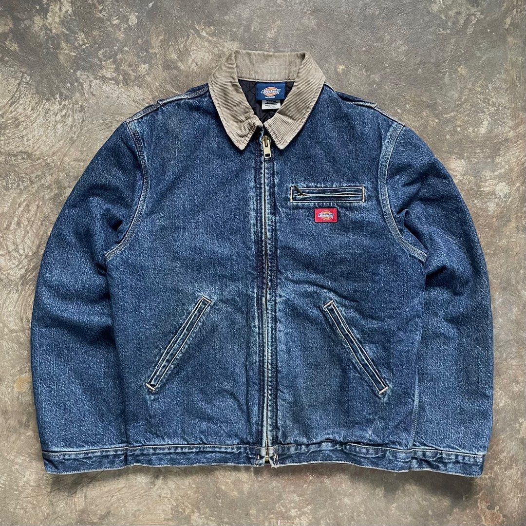 80s Dickies Denim Detroit Jacket (Quilted Lined), Men's Fashion, Coats ...