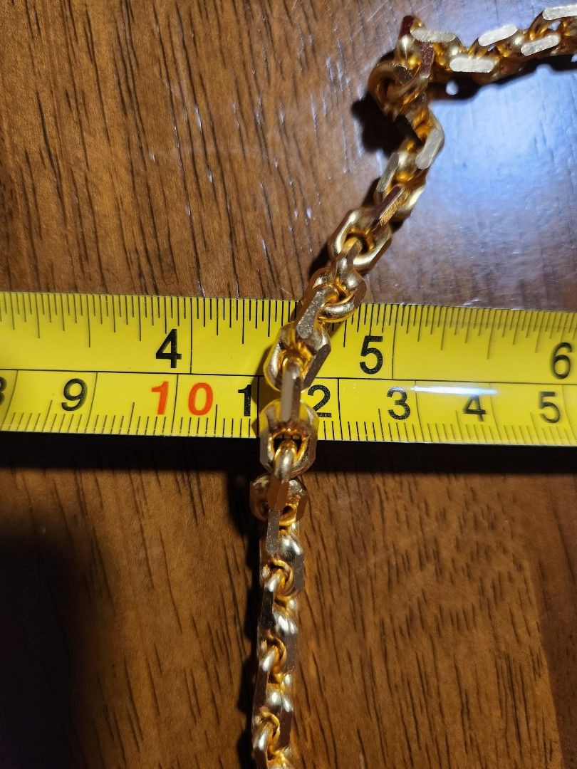 163g++ 916 gold chain, Men's Fashion, Watches & Accessories, Jewelry on ...