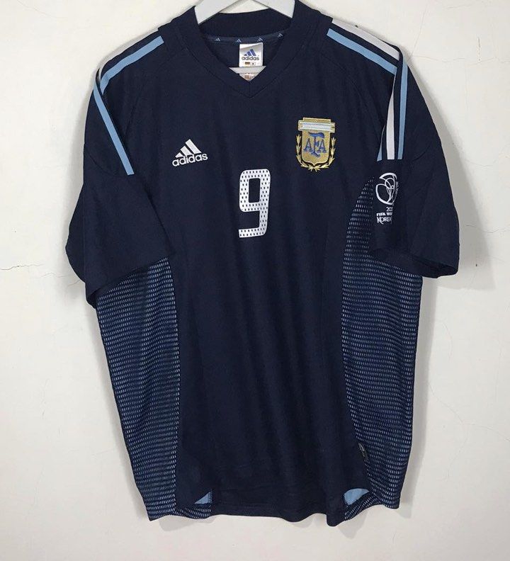 #9 Batistuta 2002 Argentina Away soccer/football jersey/kit rare/retro/vintage, Men's Fashion ...