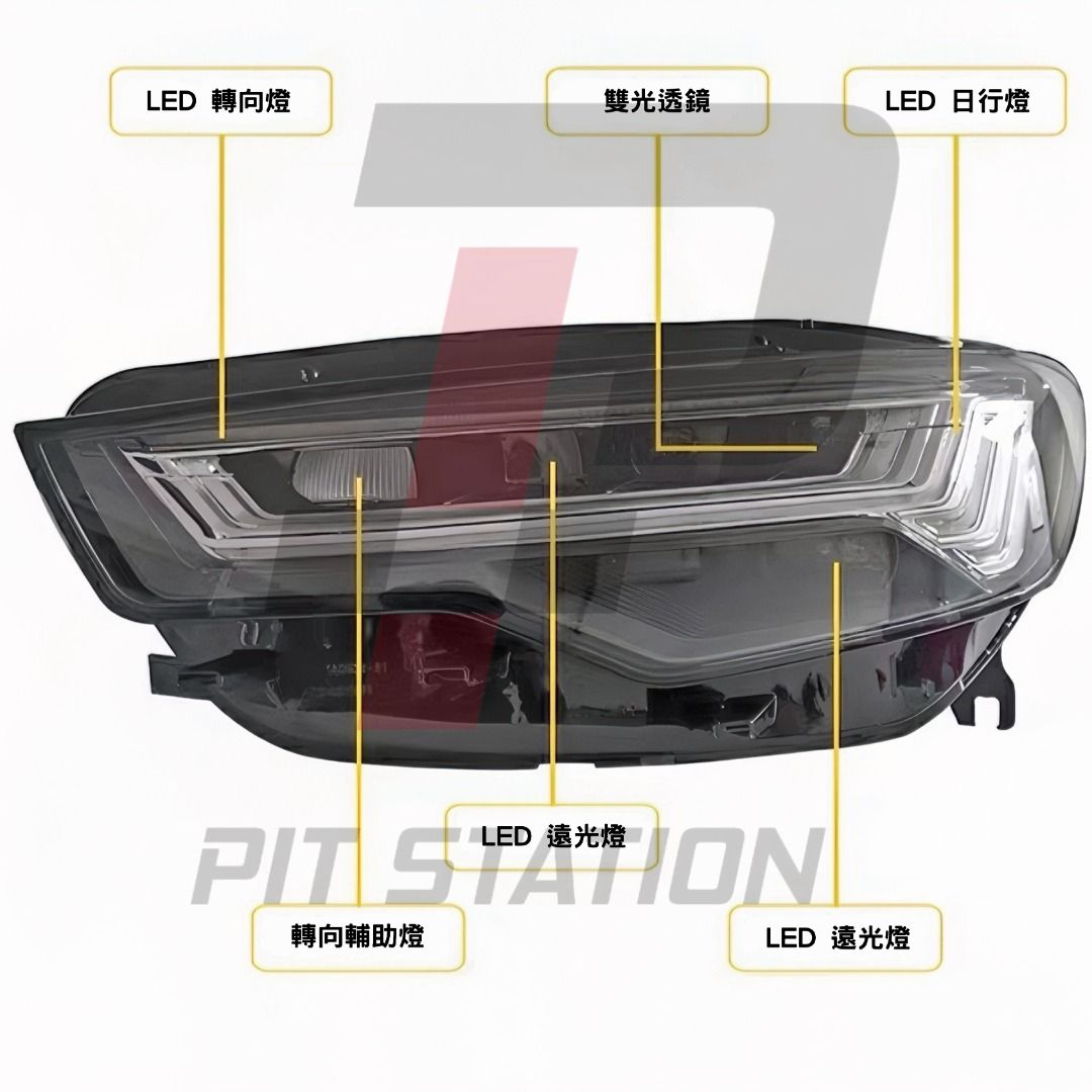 奧迪 頭燈 大燈 Audi A6 A7 HD Matrix LED Headlights 50 TDI 55 TFSI Quattro S ...