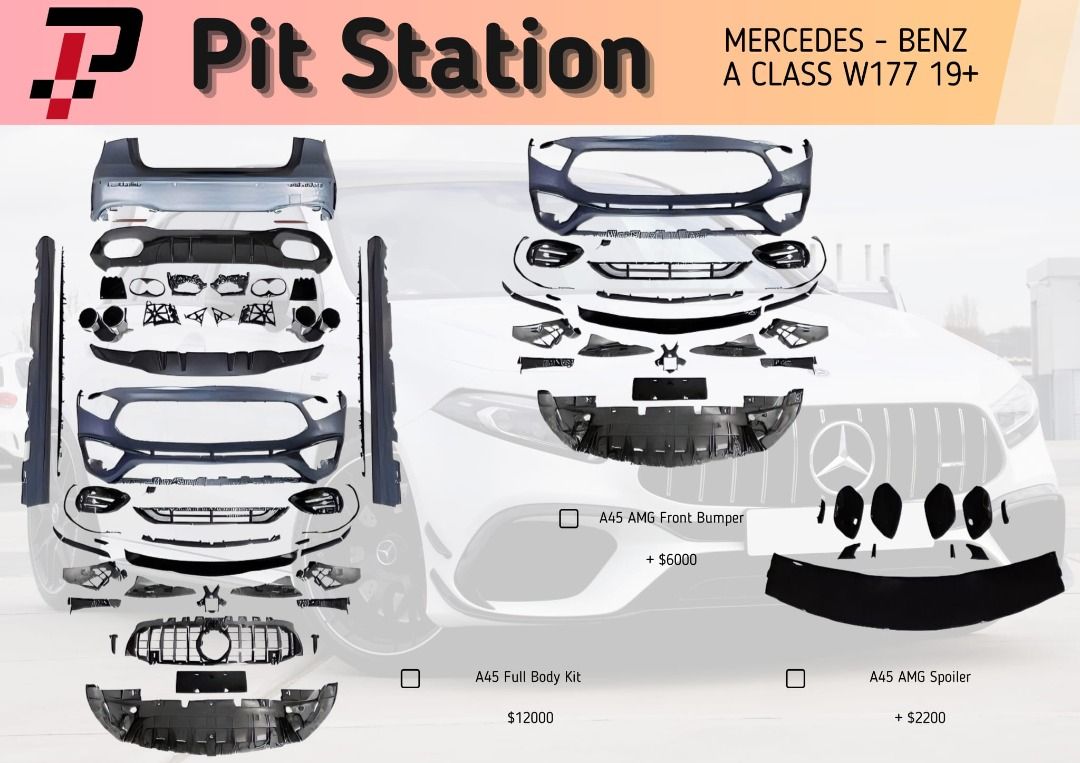 Mercedes Benz A Class W177 2019+ Full Body Kit / Front Bumper / AMG ...