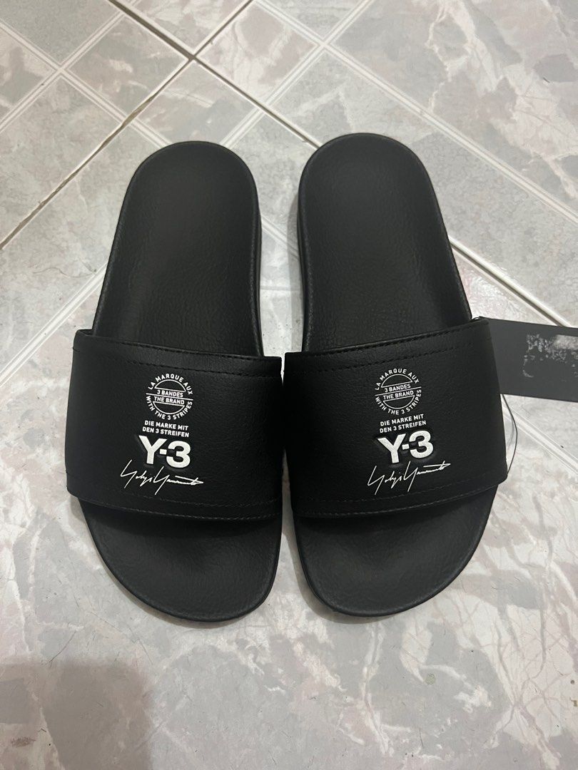 Adidas Y3 slides, Men's Fashion, Footwear, Flipflops and Slides on ...