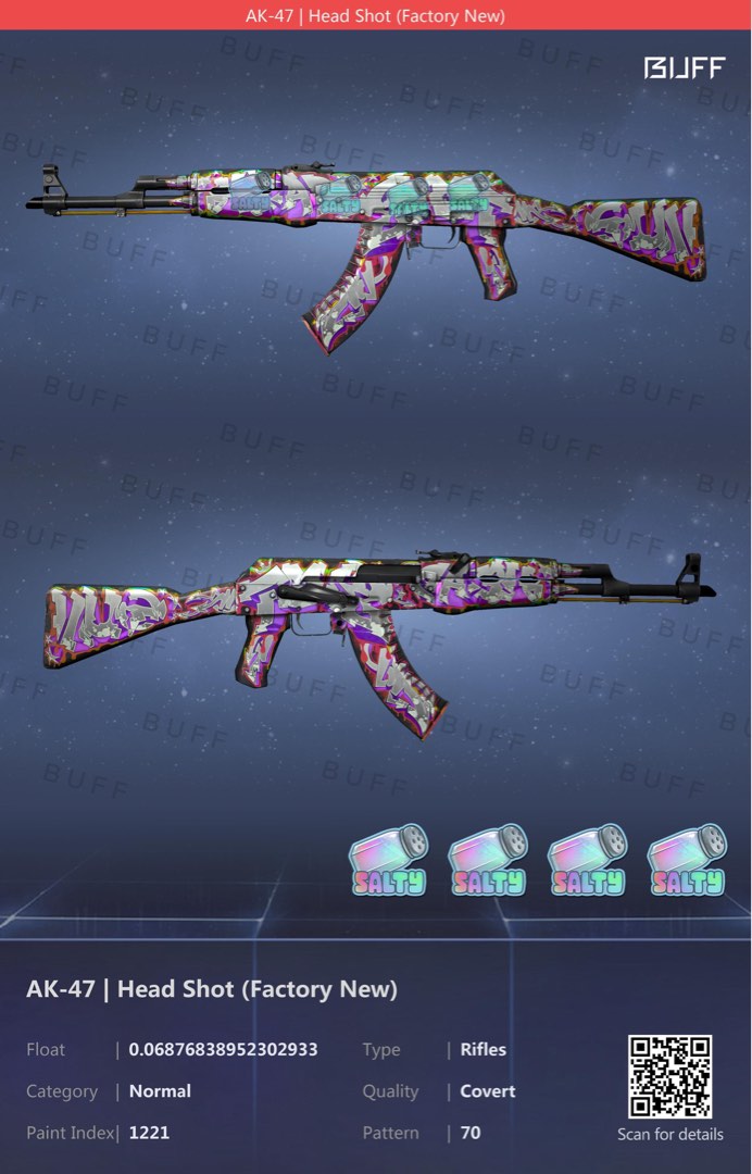 AK-47 Headshot FN CSGO CS2, Video Gaming, Gaming Accessories, In-Game ...