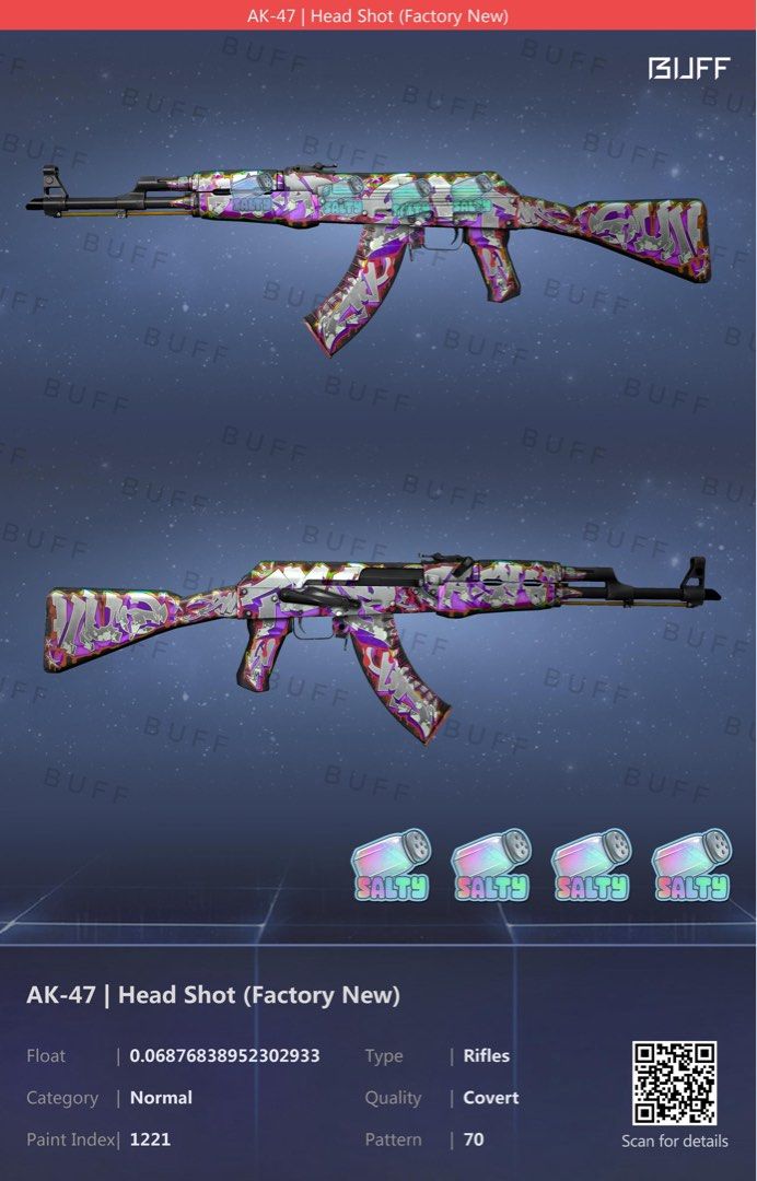 AK-47 Headshot FN CSGO CS2, Video Gaming, Gaming Accessories, In-Game Products on Carousell