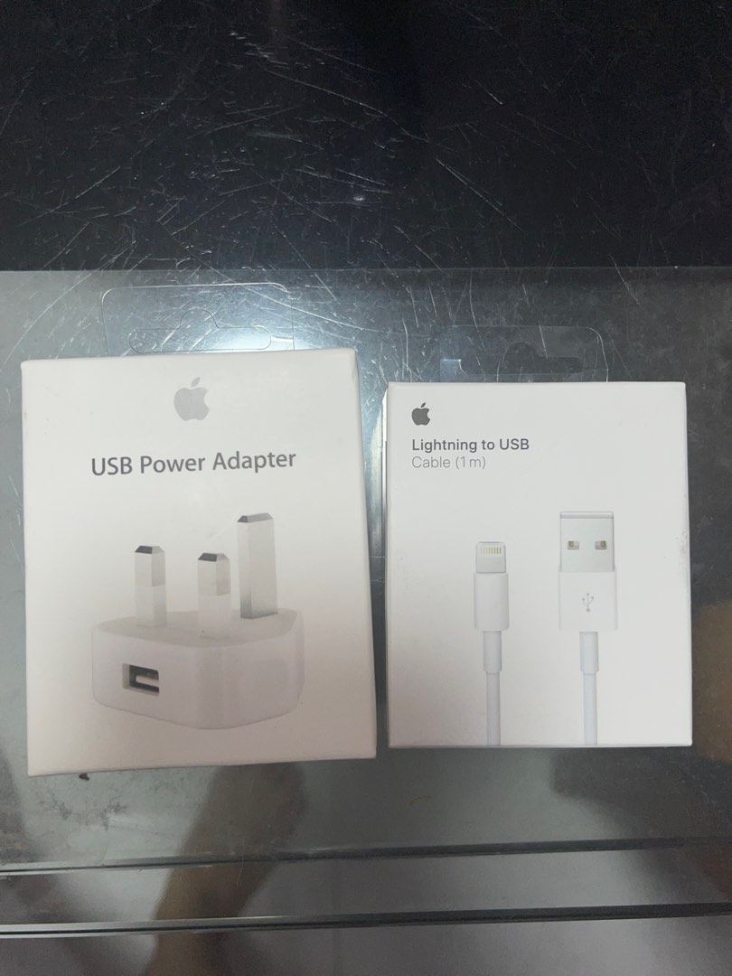 Apple Lightning Cable and USB power adapter, Mobile Phones & Gadgets ...
