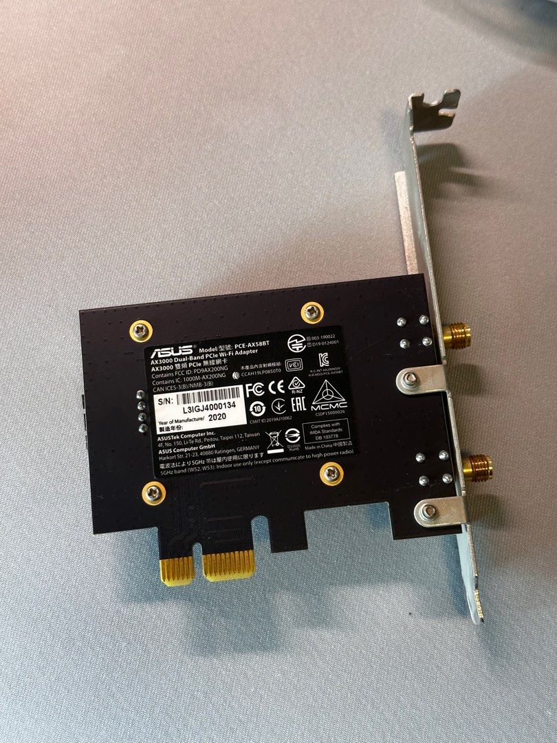 [PRICE FIXED] Asus wifi Bluetooth pcie card ax58bt, Computers & Tech ...