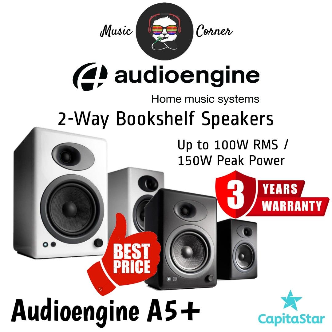 Audioengine A5+ 2-Way Bookshelf Speakers, Audio, Soundbars, Speakers ...