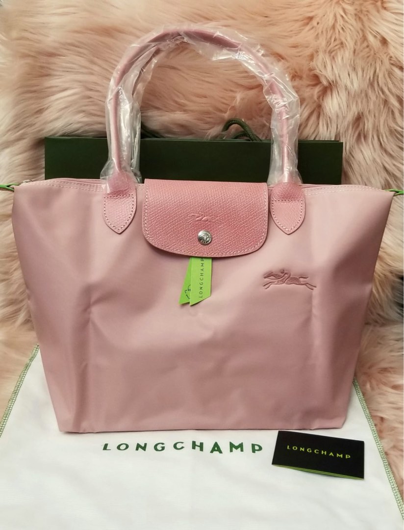 Authentic Longchamp Baby Pink Limited Edition Le Pliage Longhandle ...