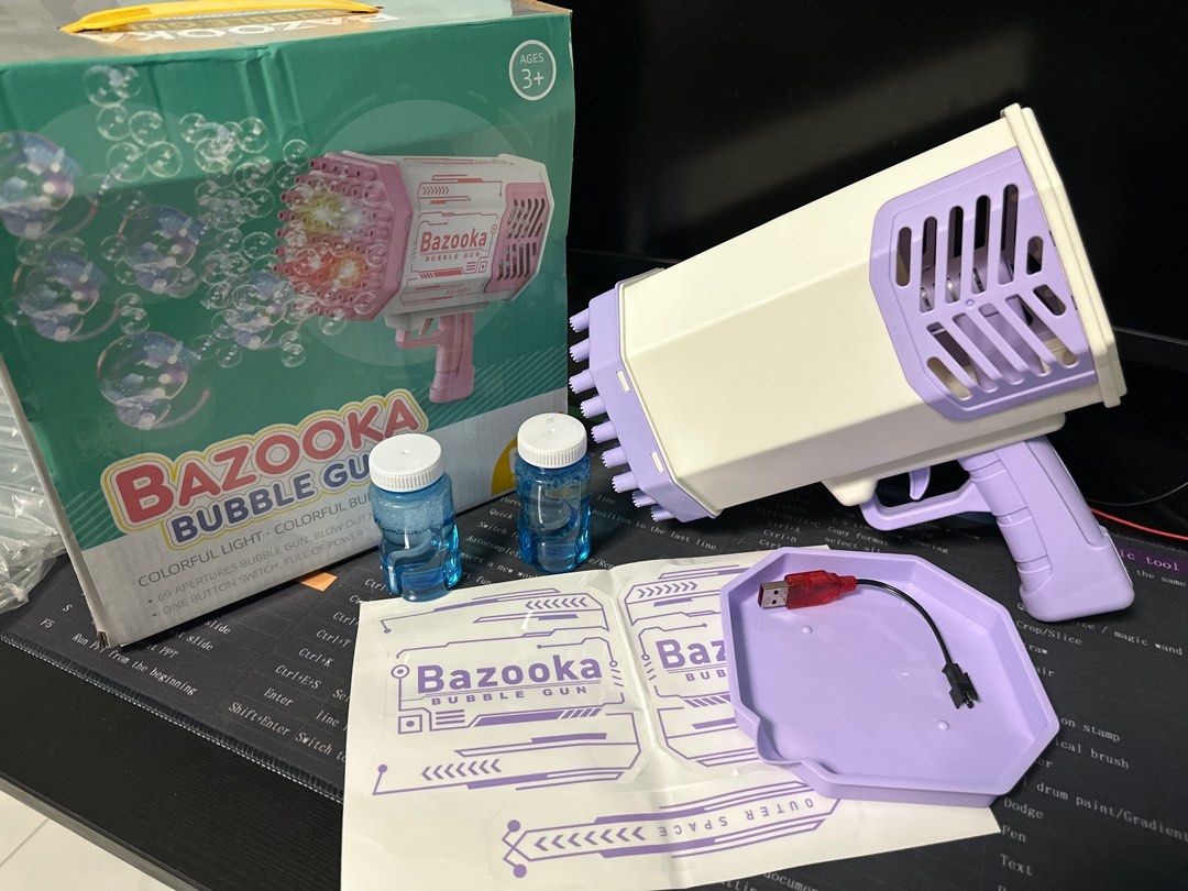 Bazooka Bubble Gun, Hobbies & Toys, Toys & Games on Carousell