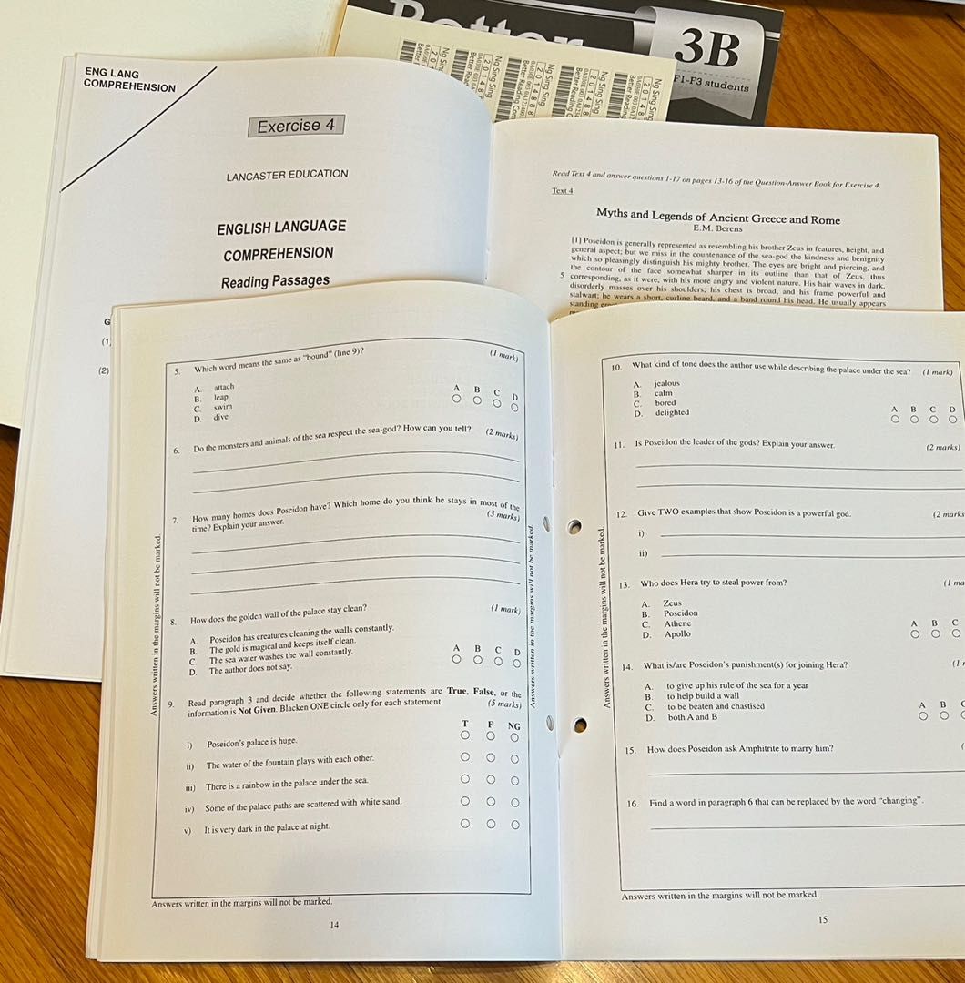 Better Reading Comprehension 3A, 3B, 興趣及遊戲, 書本 & 文具, 書本及雜誌 - 補充練習 ...