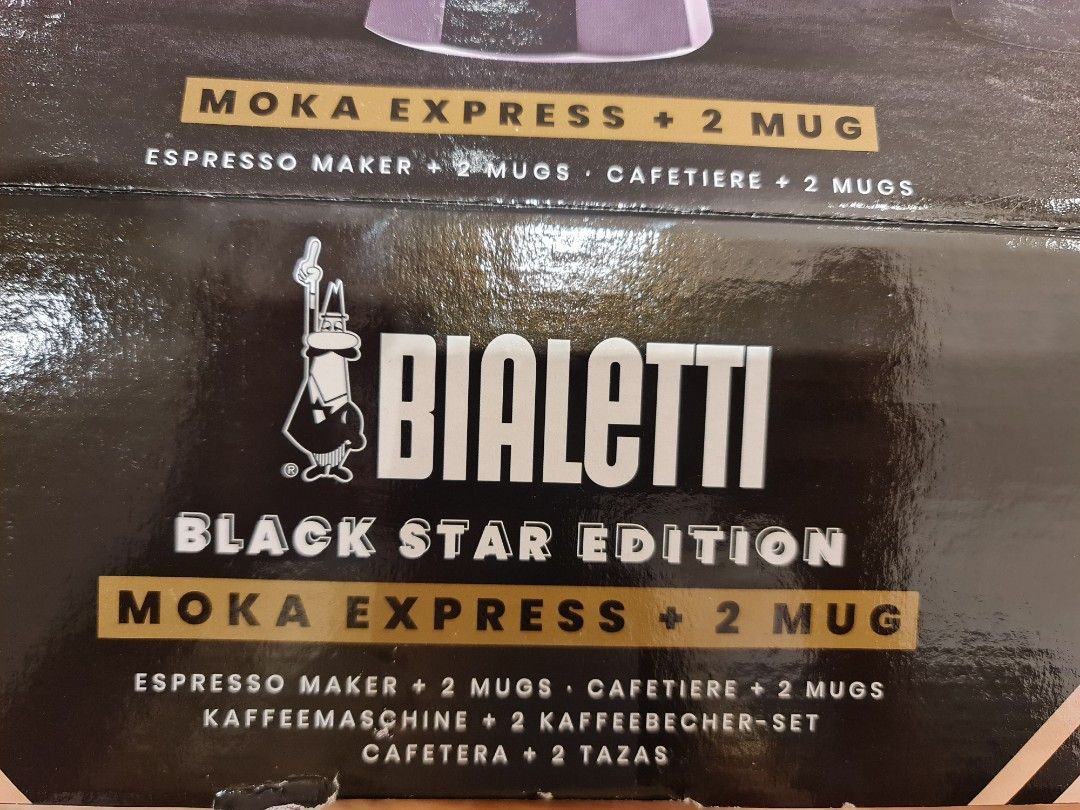 Bialetti Black Star Moka Express Set, TV & Home Appliances, Kitchen ...