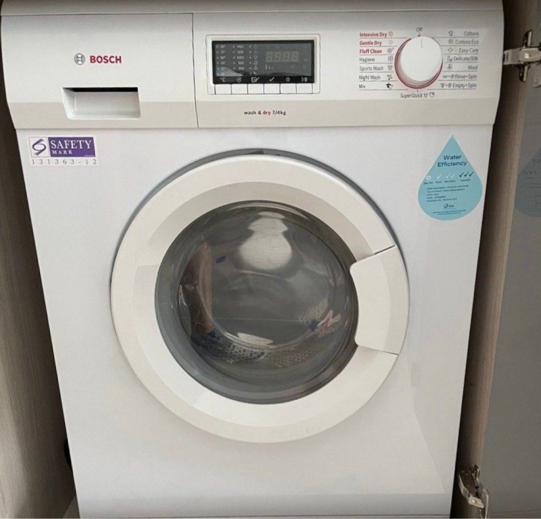 Bosch 7kg/4kg. Washer / Dryer Front Load, TV & Home Appliances, Washing ...