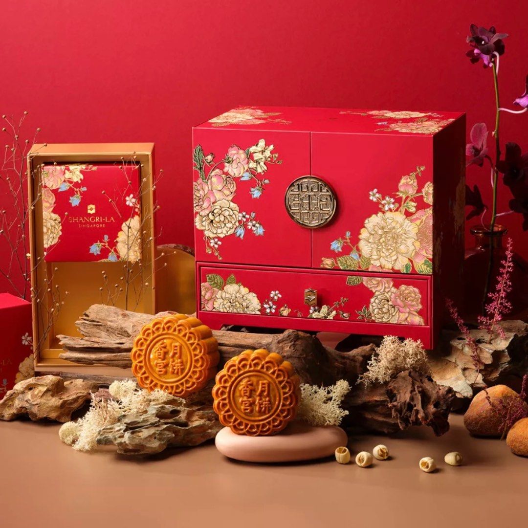 (BOX ONLY) Shangri La 2023 Mooncake Empty Boxes // Mid Autumn Moon Cake ...
