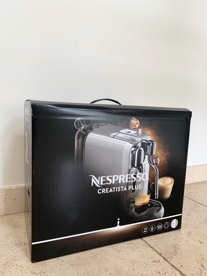 Brand new full set Nespresso CREATISTA PLUS STAINLESS STEEL COFFEE ...
