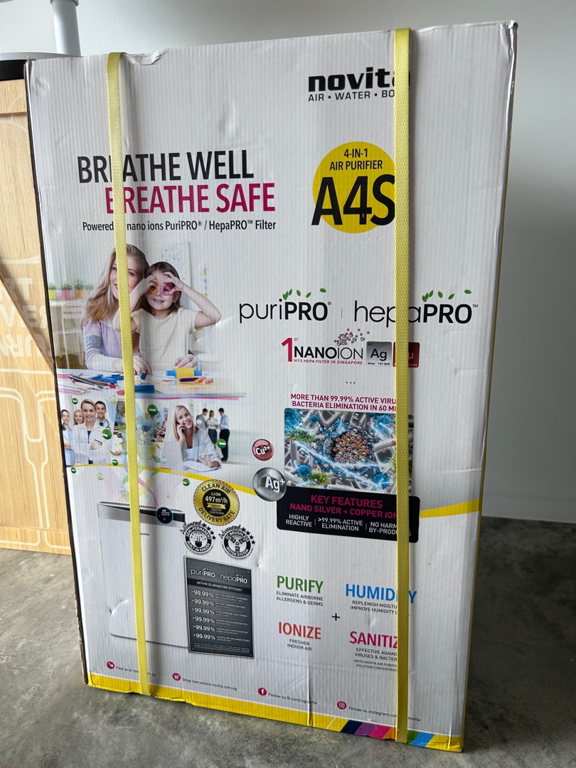 Brand New Novita Air Purifier A4S, TV & Home Appliances, Air Purifiers & Dehumidifiers on Carousell