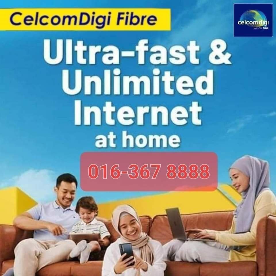 CelcomDigi Home Fibre HEBAT, TV & Home Appliances, TV & Entertainment ...