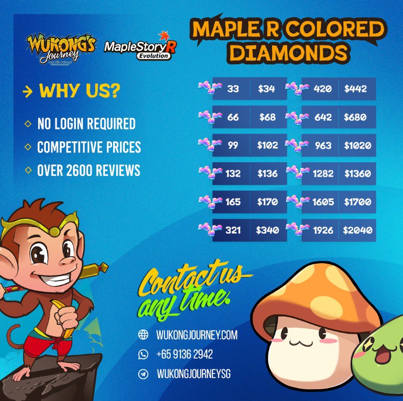 [CHEAPEST] Maplestory R Colored DIamonds / No Login, Video Gaming ...