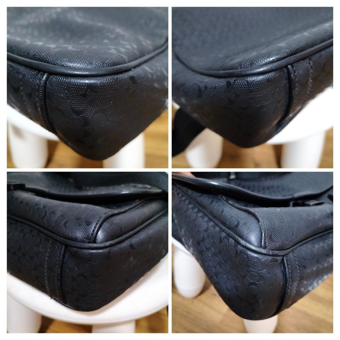 Coach Unisex Black Heritage Signature Sling/Crossbody Bag, Women's ...