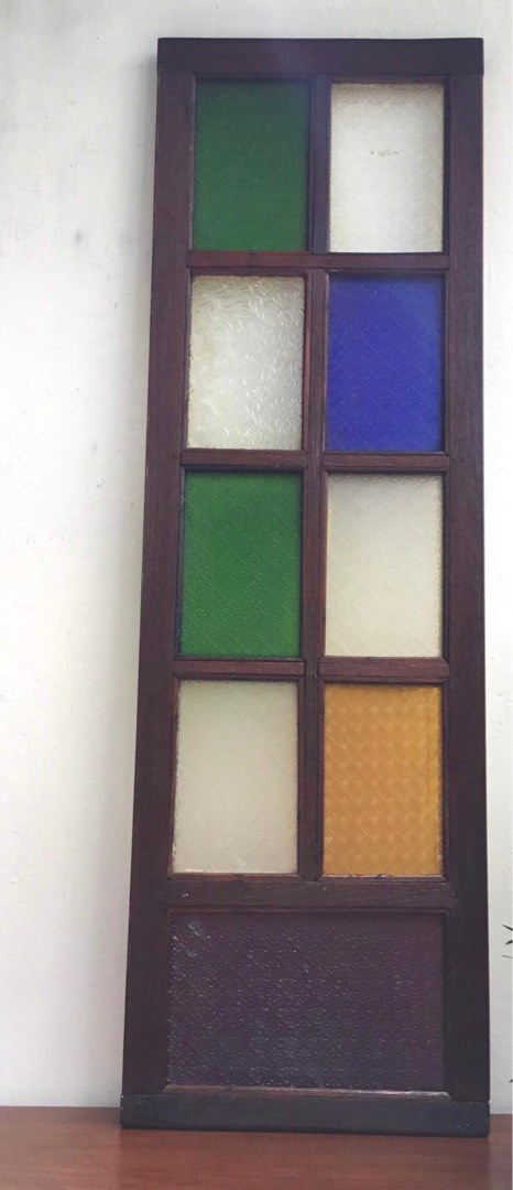 Colored Glass Window Panel, Furniture & Home Living, Home Decor, Other ...