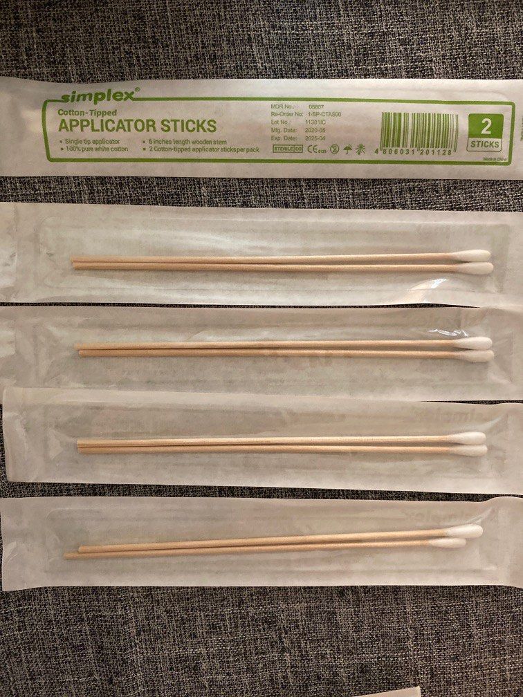 Cotton-Tipped Applicator Sticks (Simplex) | Sterile Cotton Swab, Health ...