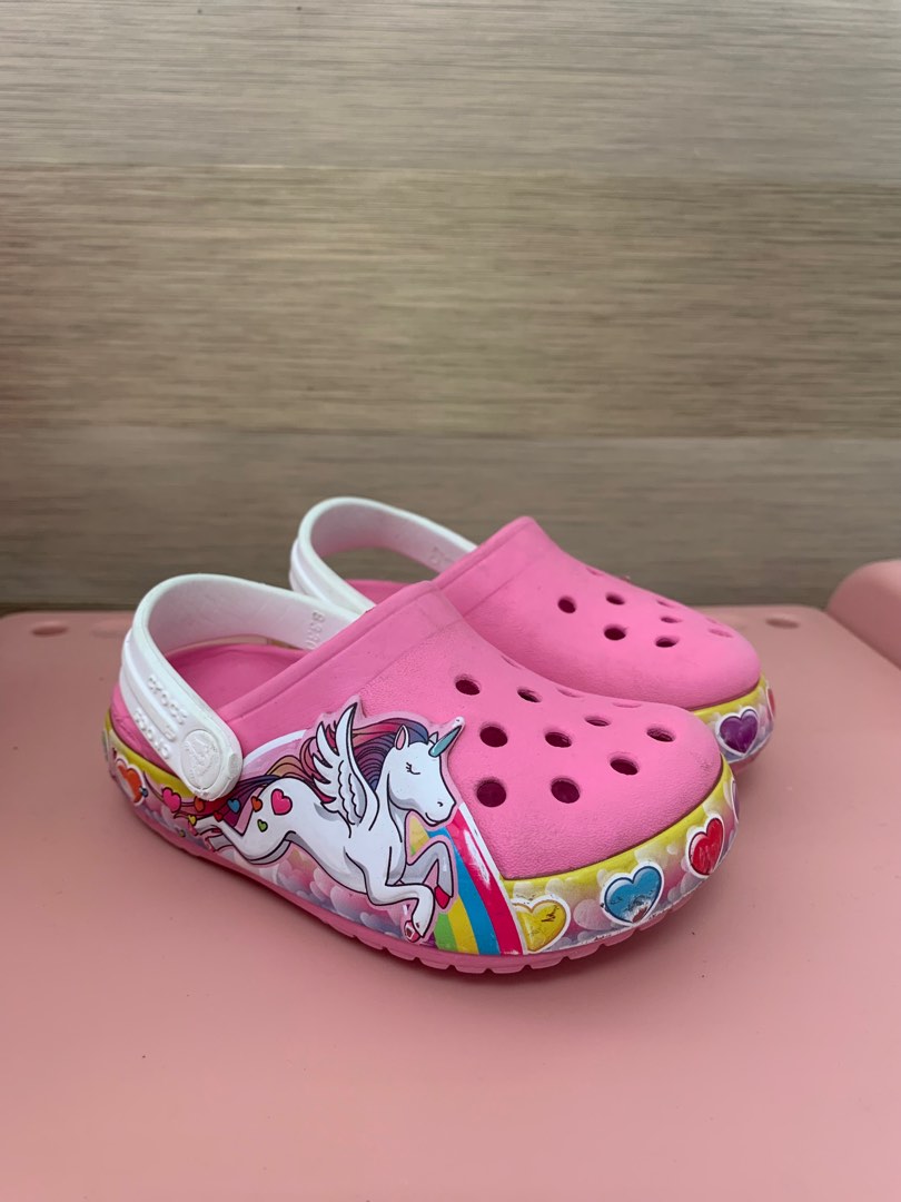 Crocs Light Up Unicorn Clog C7, Babies & Kids, Babies & Kids Fashion on ...