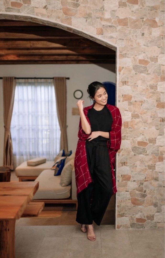 Damakara Outer Lembayung Maroon, Fesyen Wanita, Pakaian Wanita, Baju ...