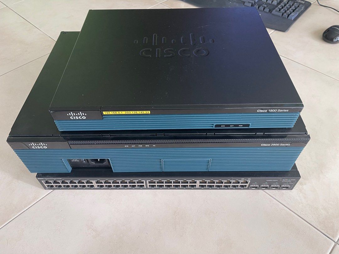 Dell 48 port Switch and Cisco ISP Routers, Computers & Tech, Parts ...