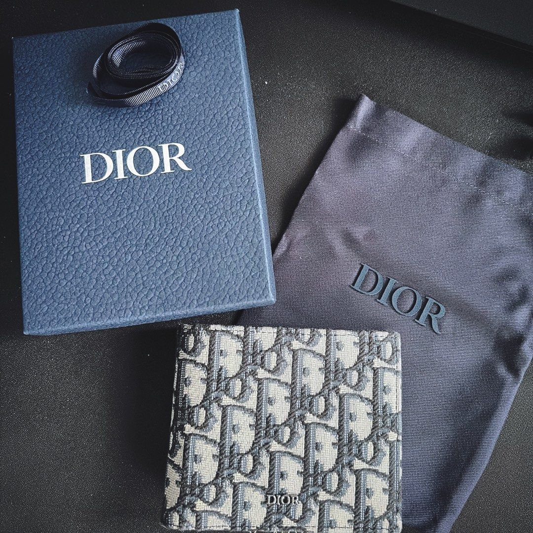 Dior wallet - Beige and Black Dior Oblique Jacquard, Luxury, Bags ...