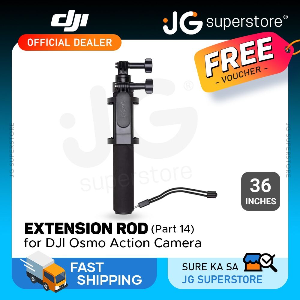 DJI 36" Extension Rod Selfie Stick with Integrated Smartphone Holder ...