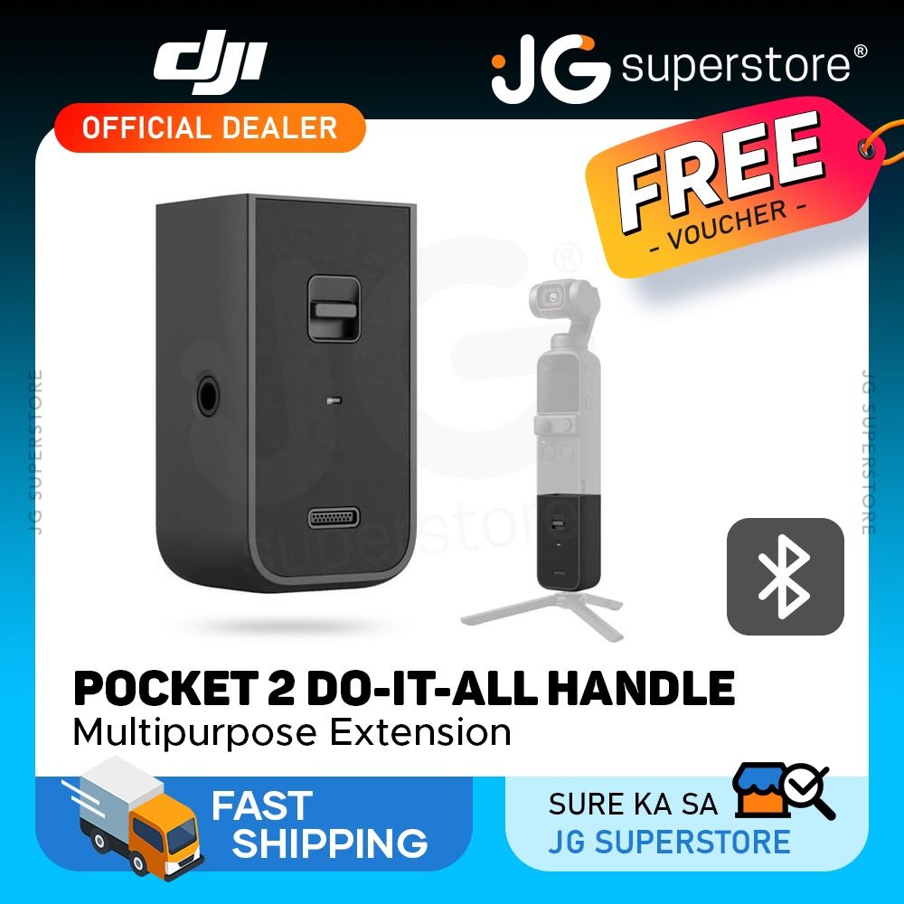 DJI Pocket 2 Do-It-All Extension Handle with Built-In Speaker Wireless Microphone Receiver ...