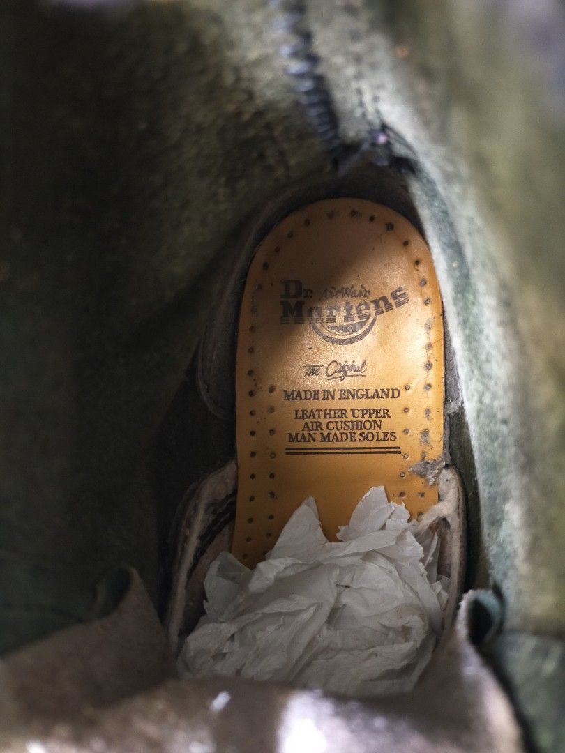 DR MARTENS / DOCMART GREEN ORIGINAL MADE IN ENGLAND, Fesyen Pria ...