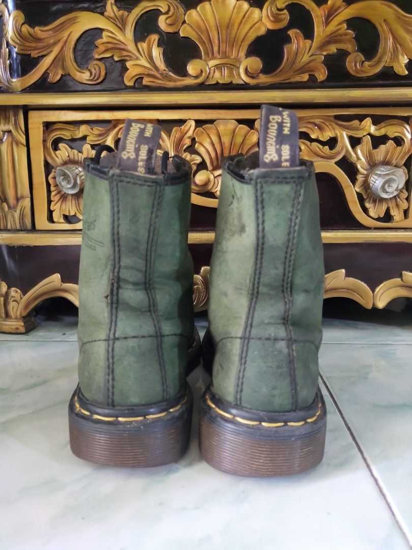 DR MARTENS / DOCMART GREEN ORIGINAL MADE IN ENGLAND, Fesyen Pria ...