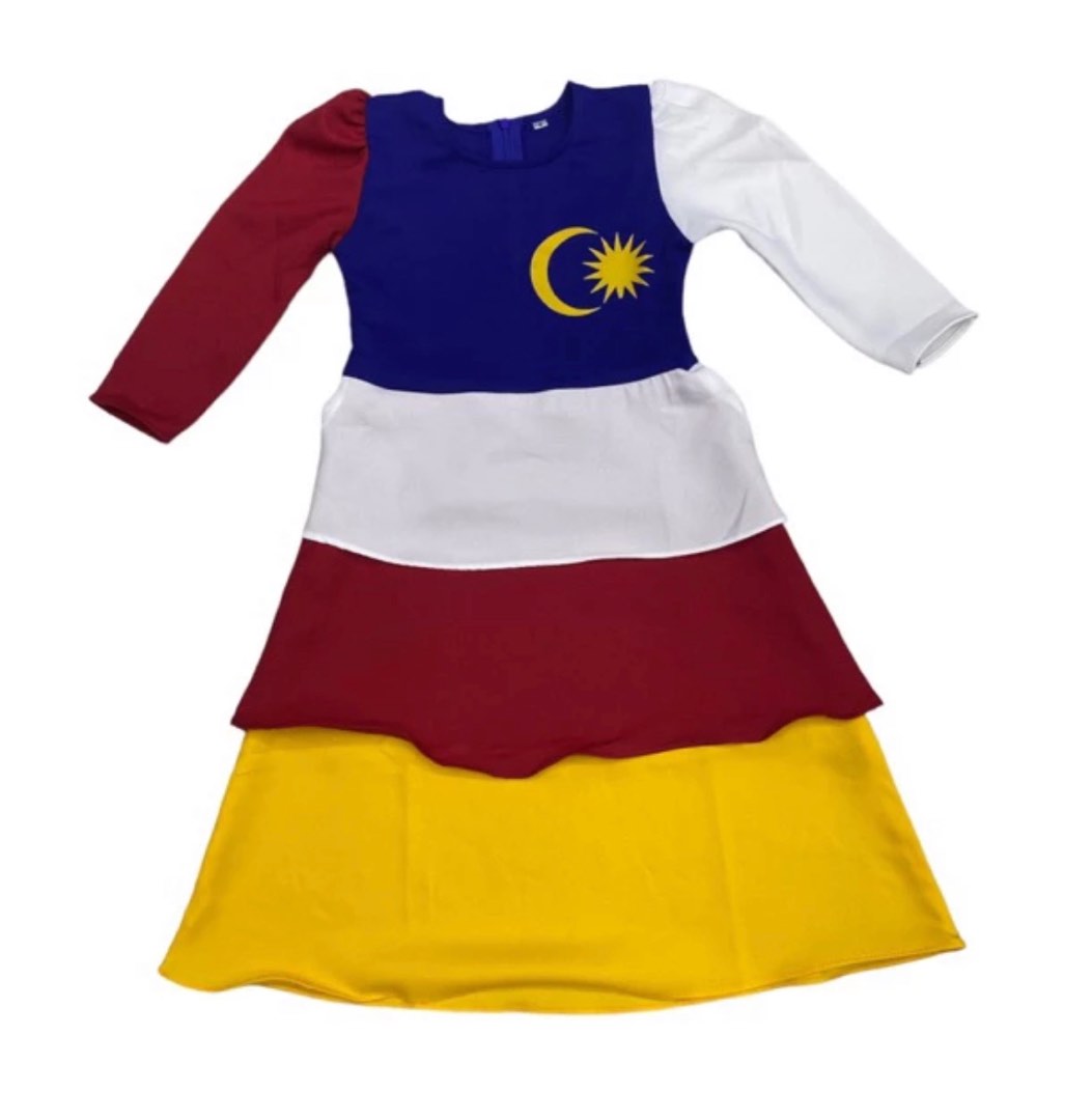 Dress hari msia/merdeka, Babies & Kids, Babies & Kids Fashion on Carousell