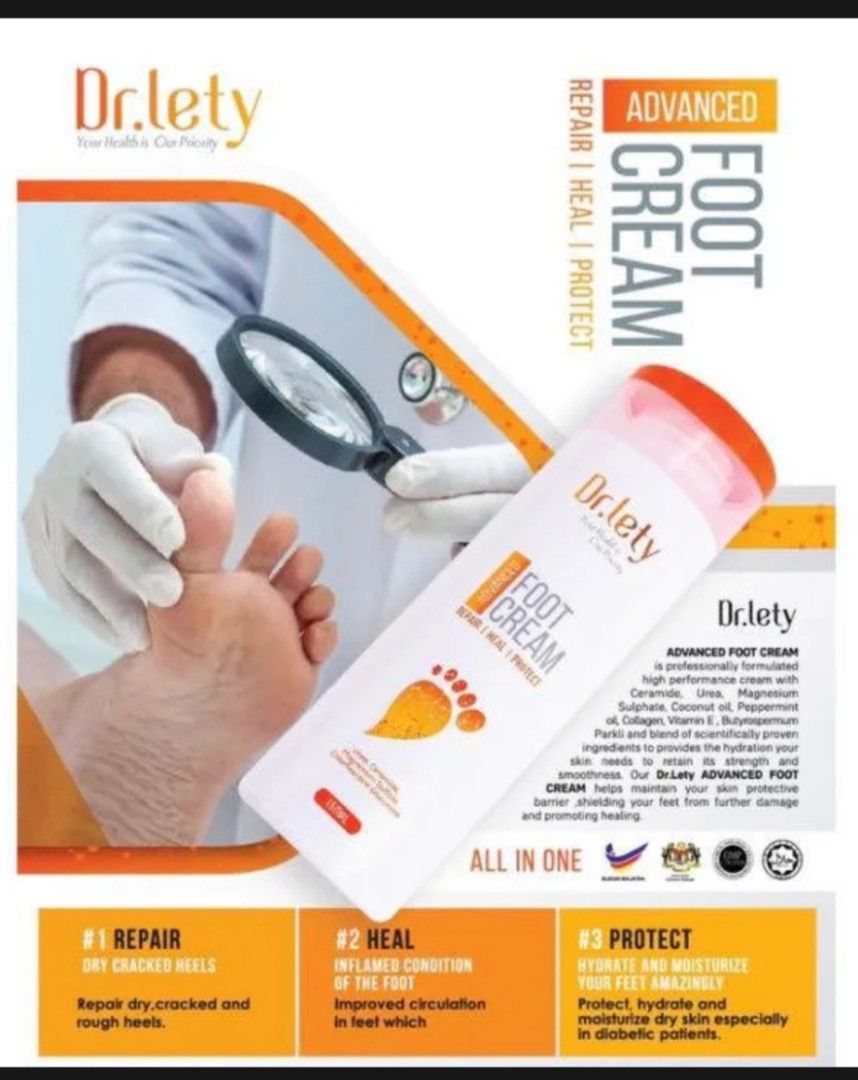 dr.lety advanced foot cream, Beauty & Personal Care, Foot Care on Carousell