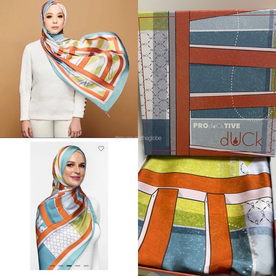 dUCk THE PRODUCKTIVE DUCK SCARF GO GETTER, Women's Fashion, Muslimah ...
