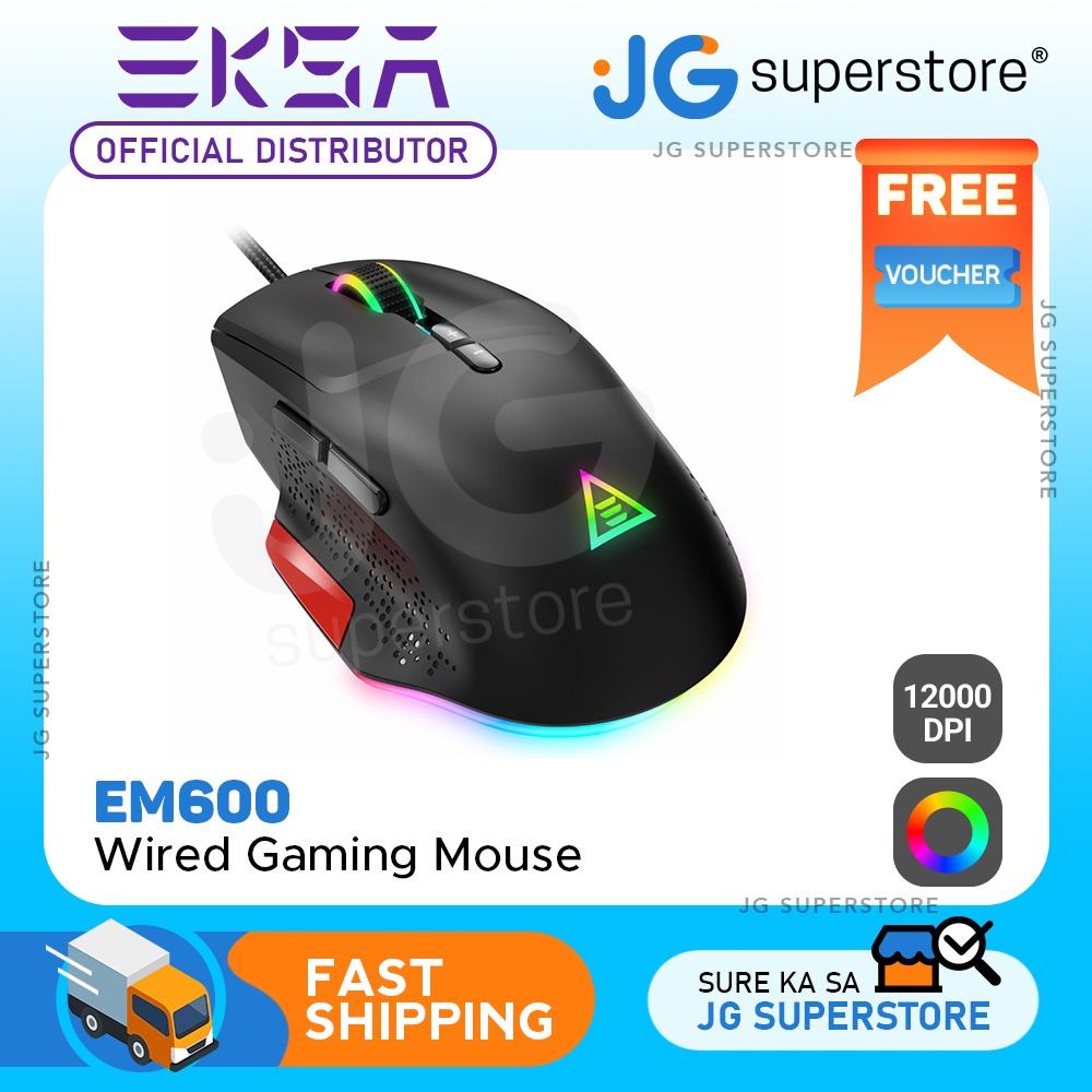 EKSA Gamer Lux EM600 Advanced Wired Gaming Mouse Customizable RGB ...