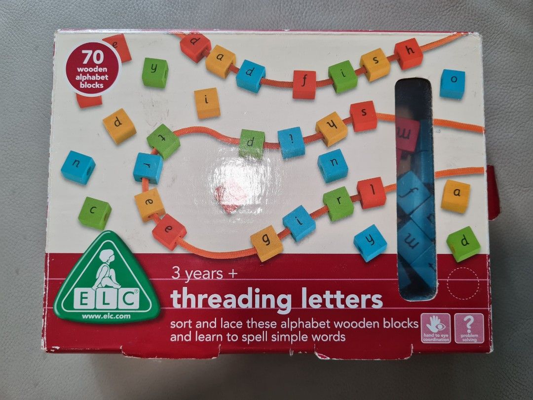 ELC Threading Letters, Hobbies & Toys, Toys & Games on Carousell