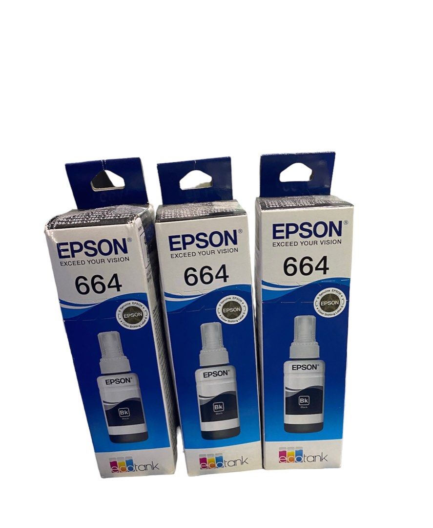 Epson 664 printer ink BLACK, Computers & Tech, Printers, Scanners ...