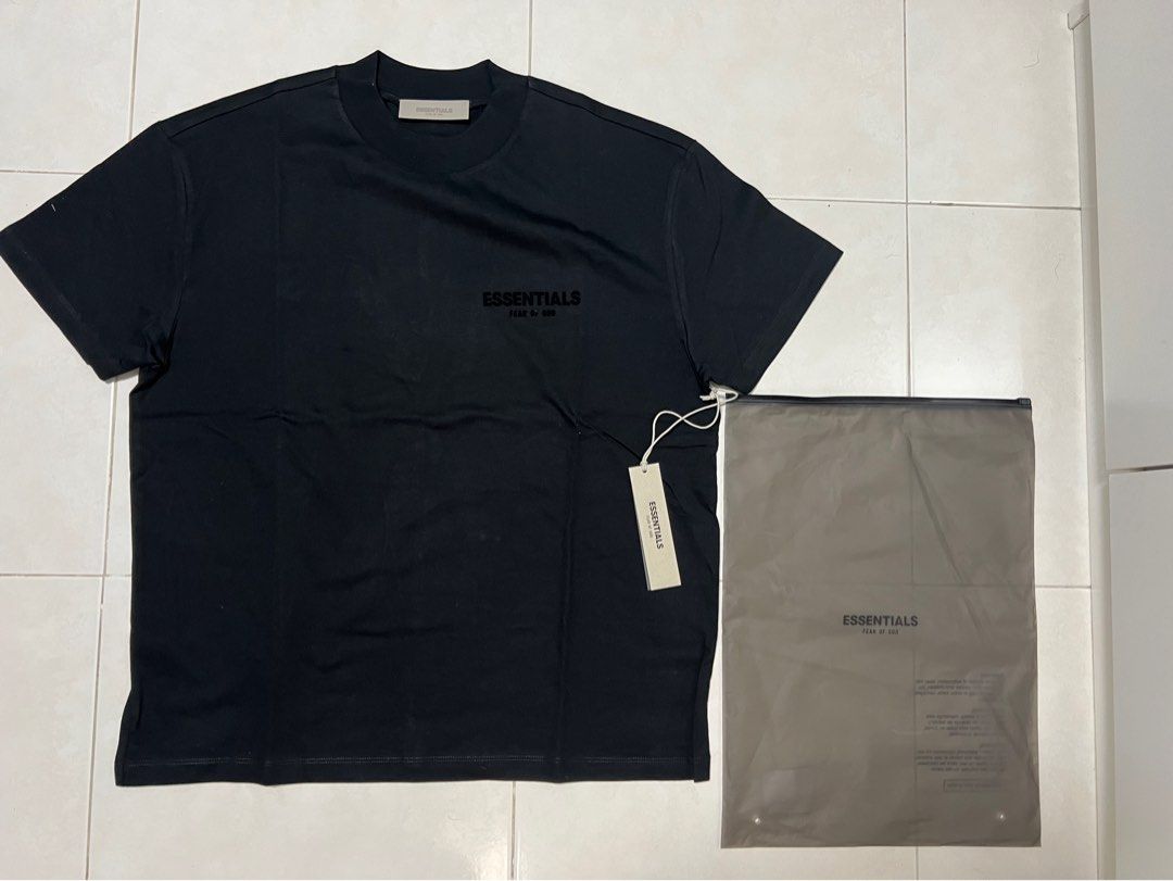 Essentials FOG SS22 Jet Black Tshirt, Men's Fashion, Tops & Sets ...