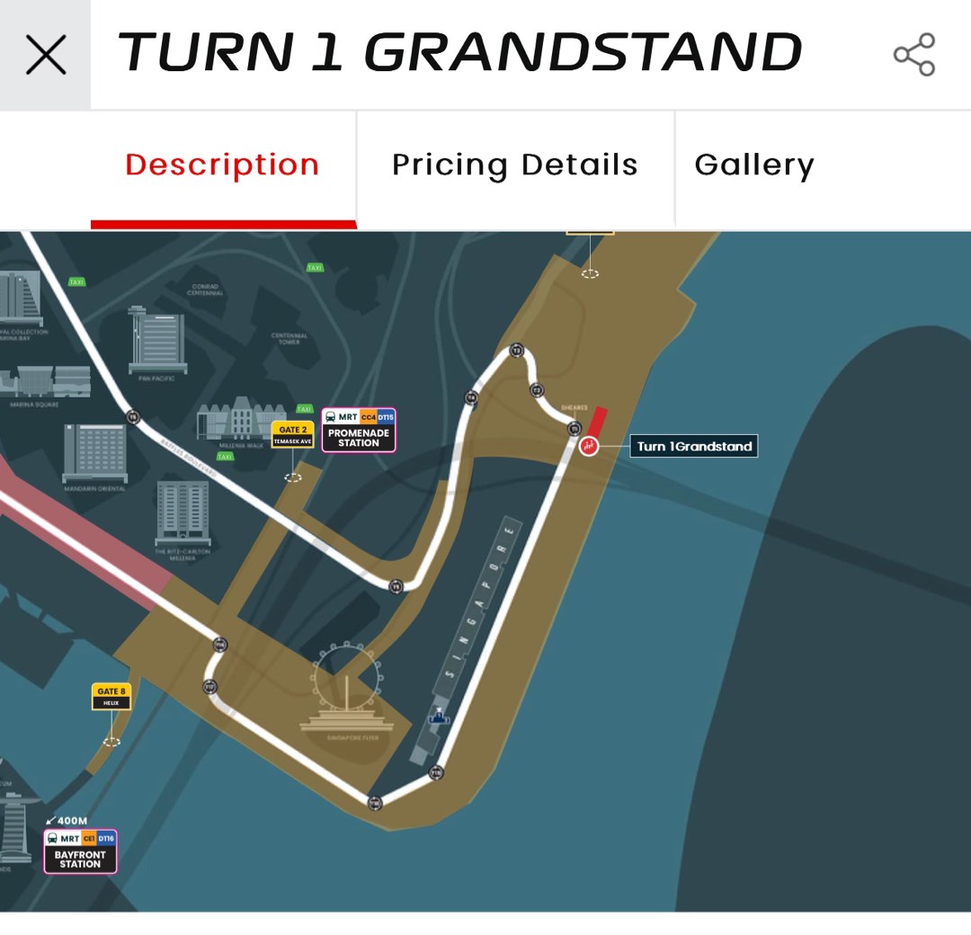 F1 Friday/Saturday Turn 1 Grandstand ticket, Tickets & Vouchers, Event ...
