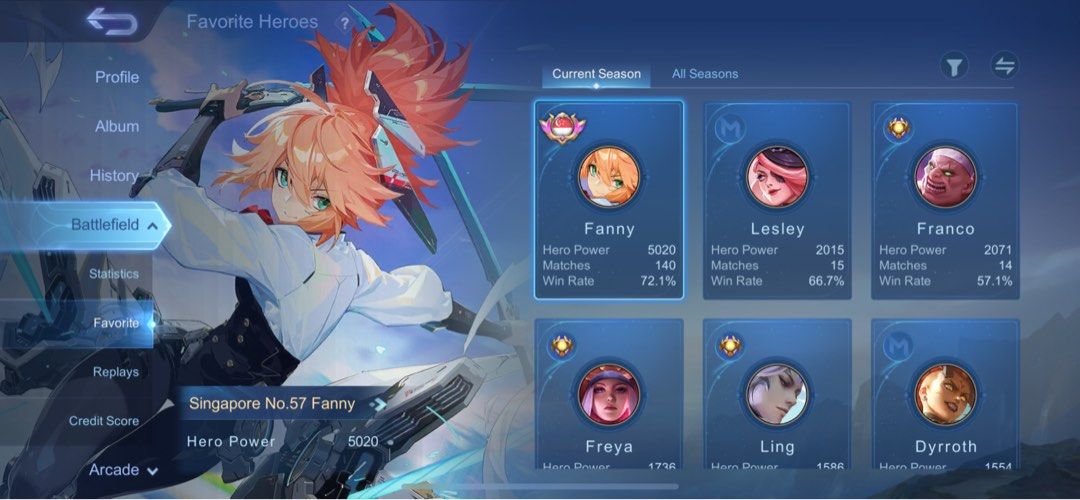 Fanny Aspirant, Lightborn, Decent wr and title, Video Gaming, Video ...