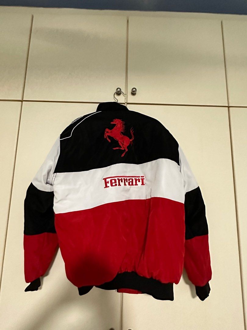 Vintage Oversized Ferrari Bomber Jacket, Women's Fashion, Coats ...