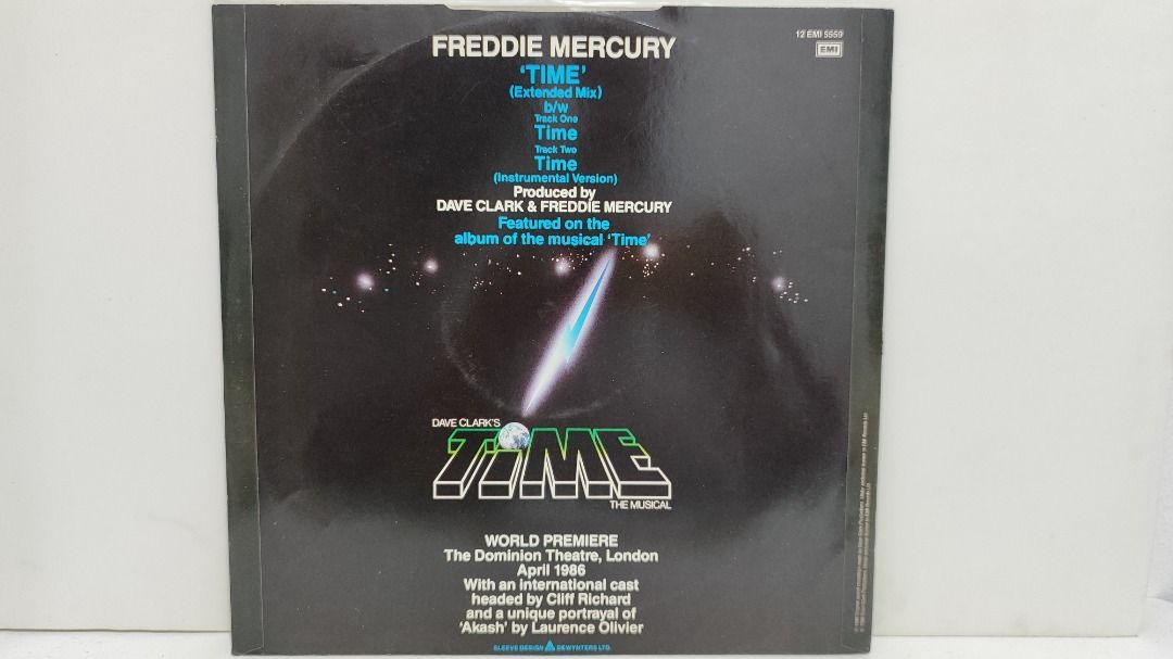 Freddie Mercury - Time (from the musical ''Time) 12" single 45rpm ...