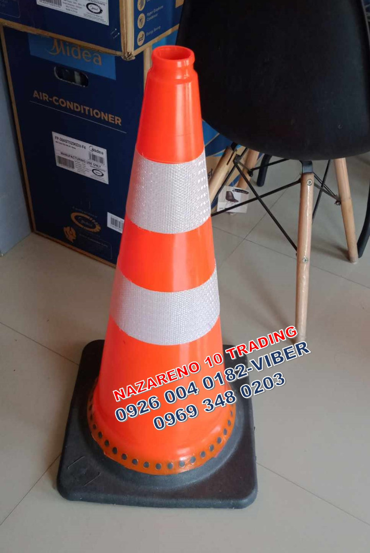 full rubberized traffic cone 30inches with reflector white, Commercial ...