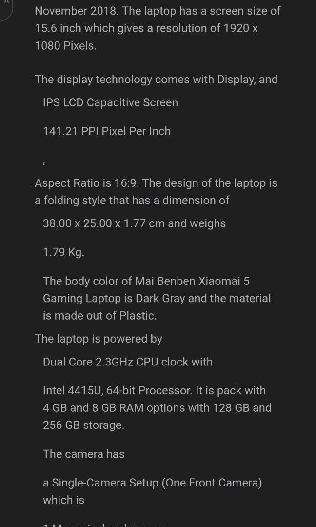 Gaming laptop Maibenben Xaimai 5, Computers & Tech, Laptops & Notebooks ...