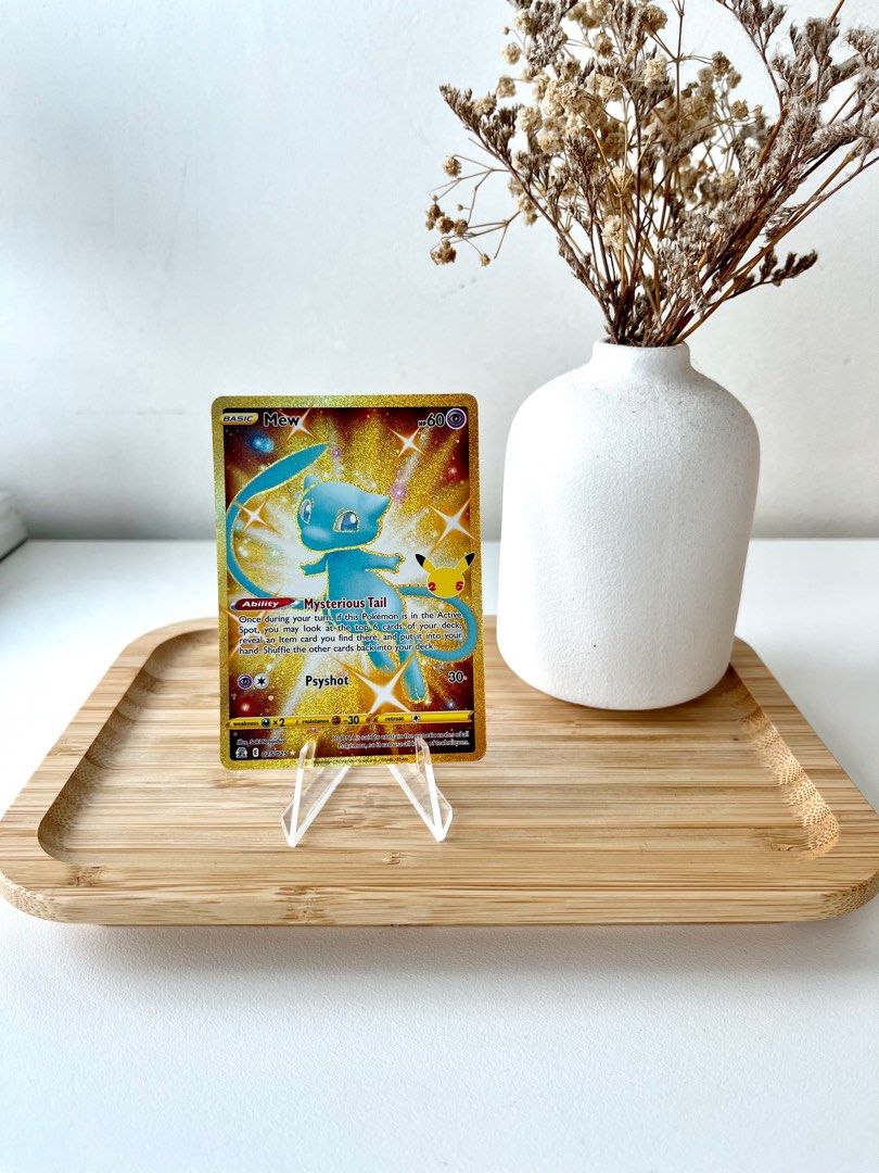Gold Mew 25th Anniversary Pokemon Celebrations Classic Collection ...